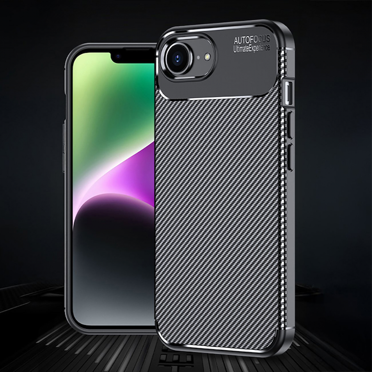 Zastitna maska (futrola) Defender Carbon - iPhone 16e 6.1 crna
