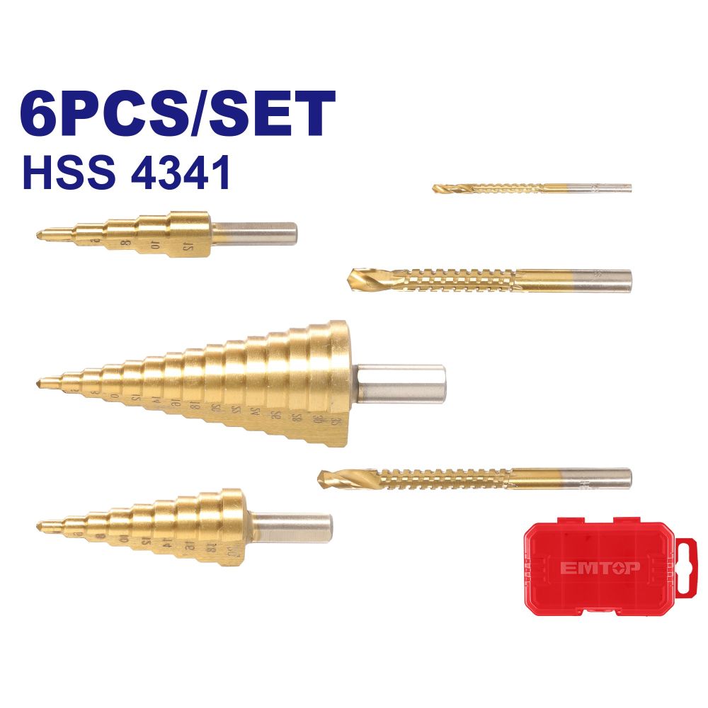 Set 6 Hss burgija ESDL2061 Emtop