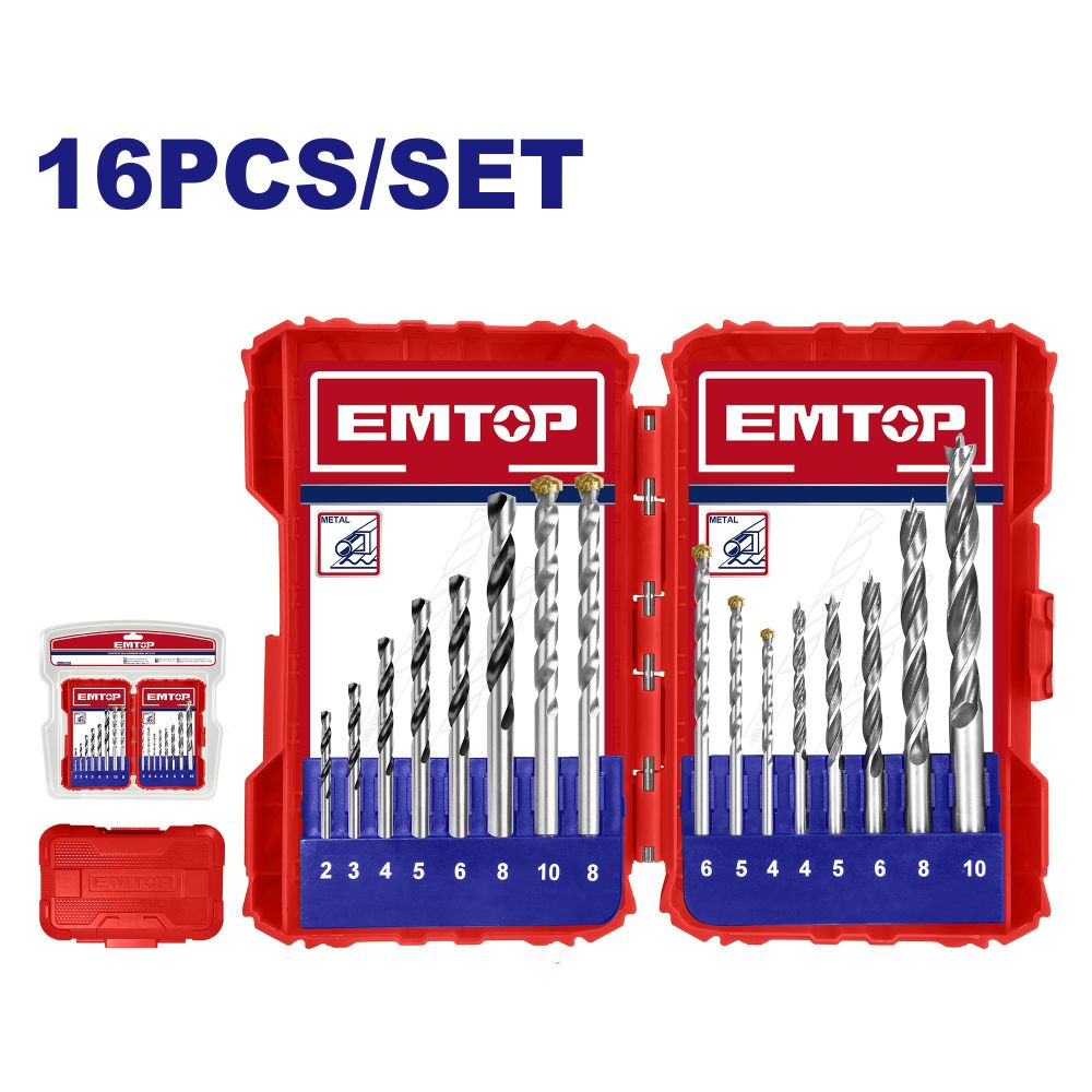 Set 16 burgija Emtop ECDB01601