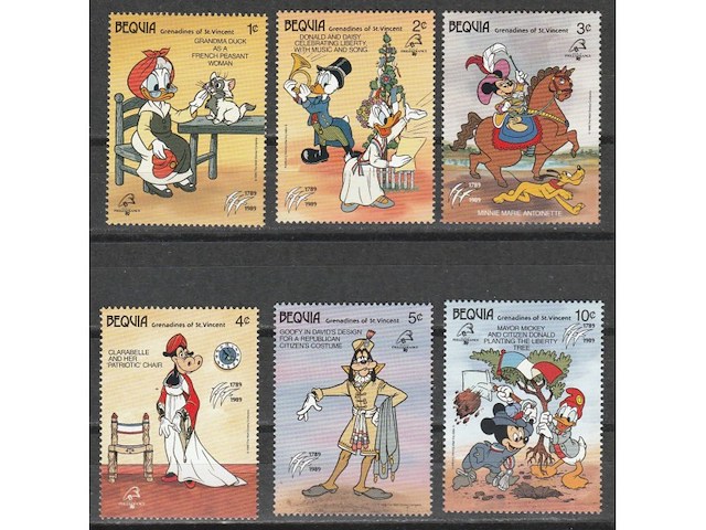 Bequia - 1989 - Disney, Dizni - MNH