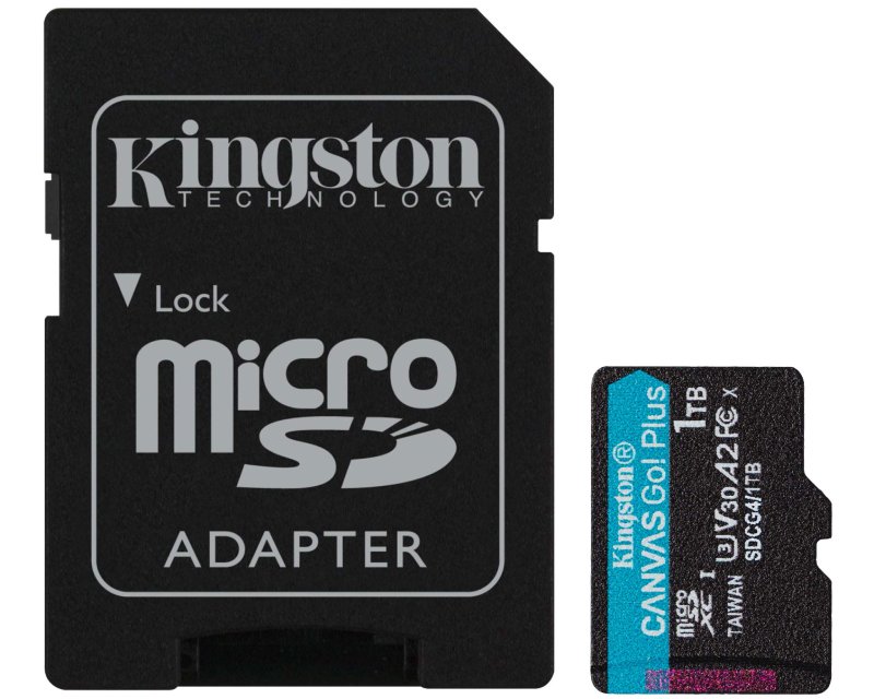 KINGSTON Memorijska kartica U3 V30 microSDXC 1TB Canvas Go Plus 200MB/s A2 + adapter SDCG4/1TB