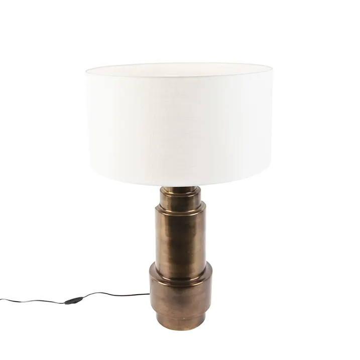 Stona lampa u stilu Art Deco sa belom lampom 50 cm - Bruut