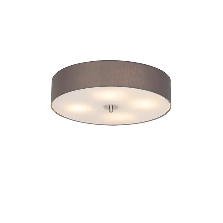 Plafonska lampa u seoskom stilu siva 50 cm - Drum