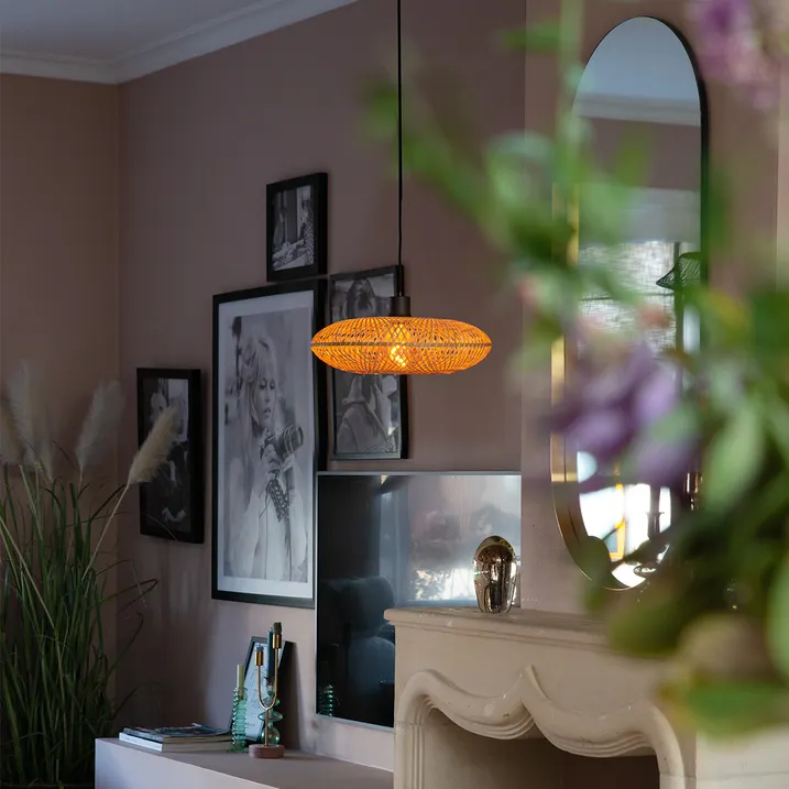 Orijentalna viseća lampa od bambusa 40 cm - Ostrava