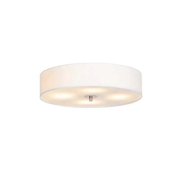 Plafonska lampa u seoskom stilu bela 50 cm - Drum
