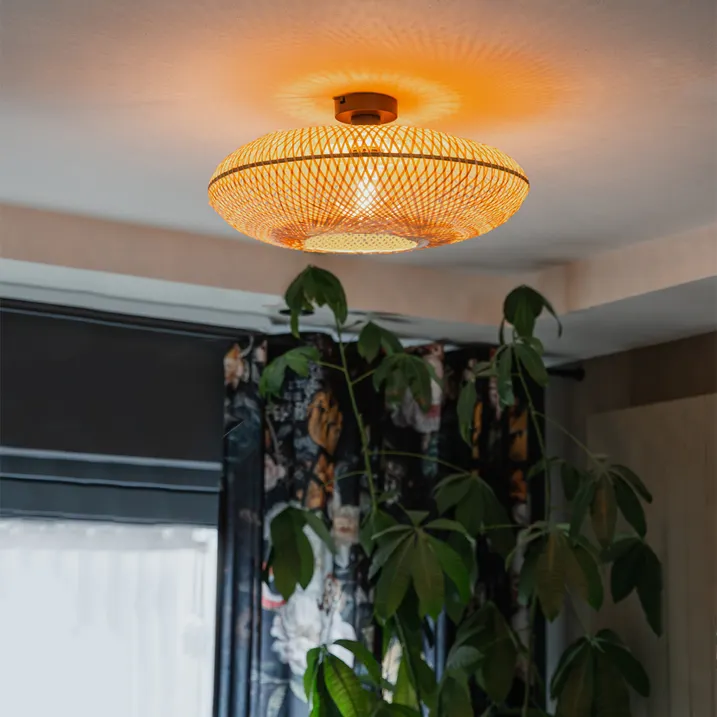 Orijentalna bambusova plafonska lampa 50 cm - Ostrava