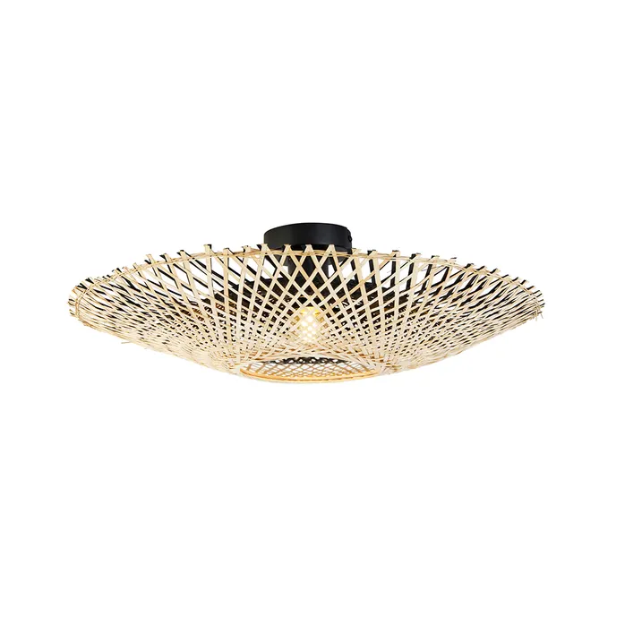 Orijentalna bambusova plafonska lampa 50 cm - Rina