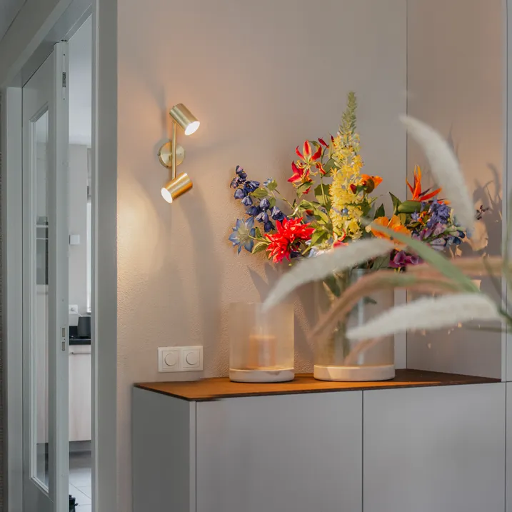 Moderna plafonska lampa mesingana 2-svetla podesive - Jeana