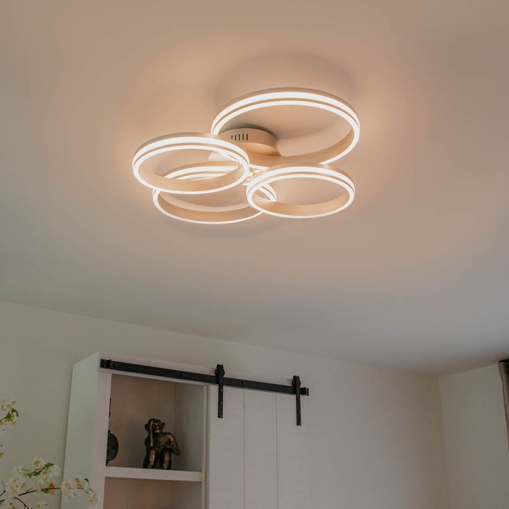 Plafonska lampa čelik uključujući LED 3-stepeni dimer 4-svetla - Navara