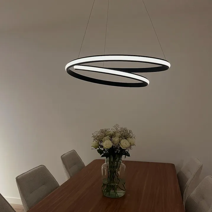 Moderna viseća lampa crna 74 cm uključujući LED - Rowan