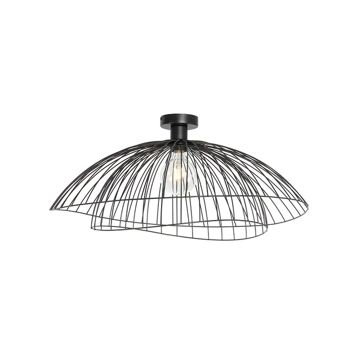 Dizajnerska plafonska lampa crna 66 cm - Pua