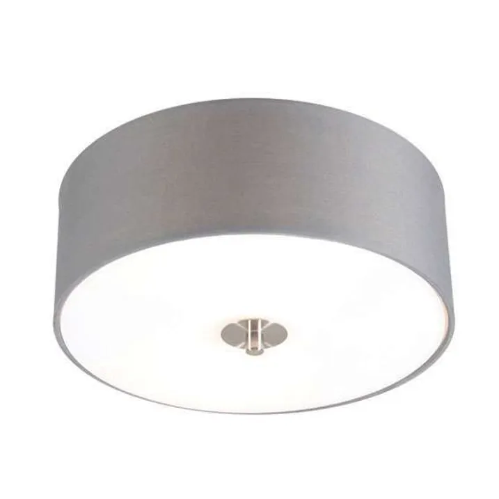 Plafonska lampa u seoskom stilu siva 30 cm - Drum