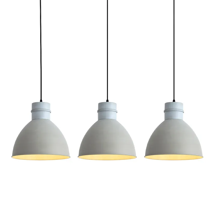 Set od 3 rustične viseće lampe sive boje - Dory