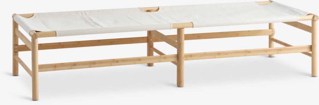 Dnevna sofa FRYDENDAL 196x72 bež tkanina/bambus