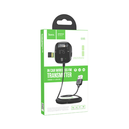 FM transmiter Hoco E65 Unity car BT crni