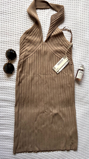 GUESS ORIGINAL NOVA krem haljina L etiketa poklon
