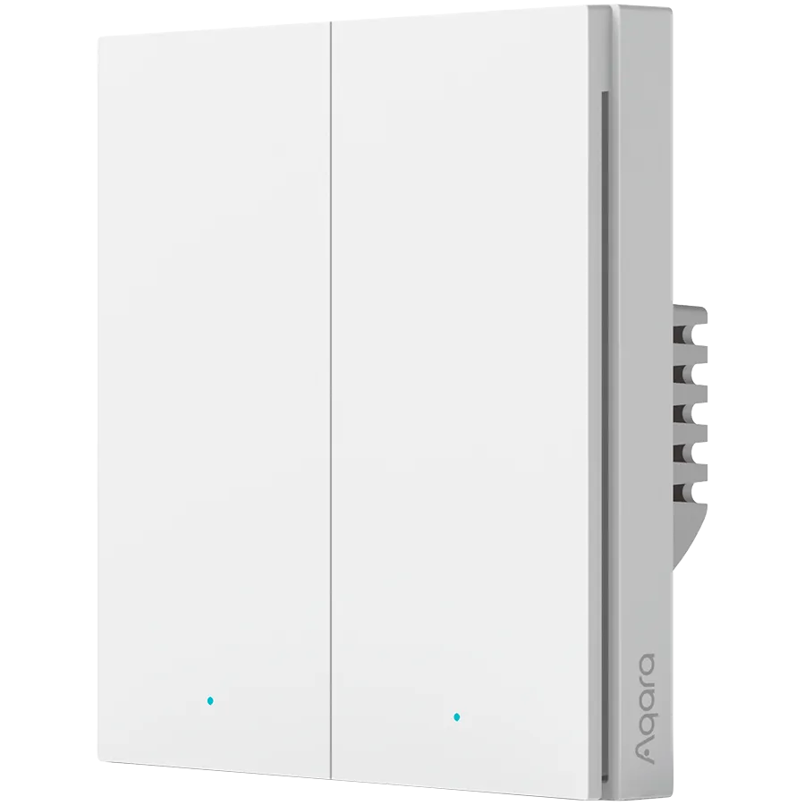 Aqara Smart Wall Switch H1 (with neutral, double rocker): Model: WS-EUK04; SKU: AK074EUW01
