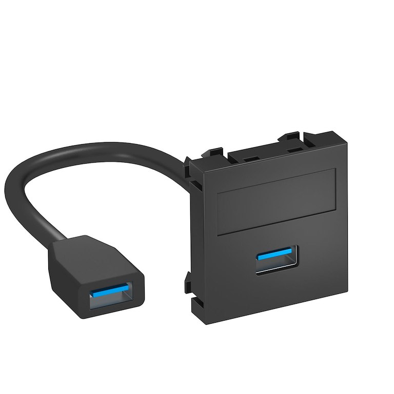 USB 2.0 / 3.0 priključak, 1 modul, prav izlaz, s priključnim kablom