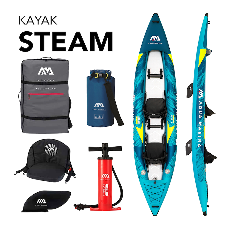 ST-412 Aqua Marina STEAM ST-412 Professional 2 Person Kayak 412x90cm 13’6″ x 35″