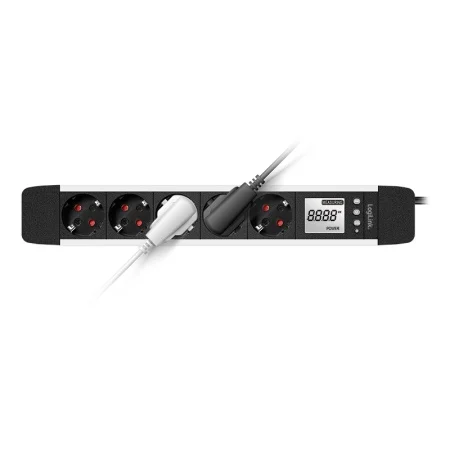 Logilink produžni kabl 5 mesta, LCD displej potrošnje, aluminijum ( 5714 )