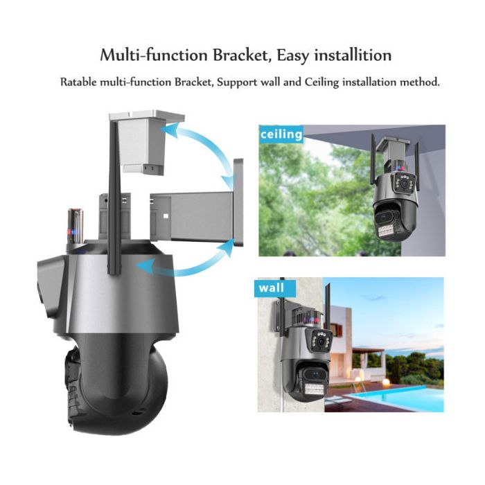 CAM-IP6MP-EP11-QQ GMB kamera 6 mpix microSD iCSee xmeye pro app Two-way voice PTZ ip66, 2.8mm+3.6mm