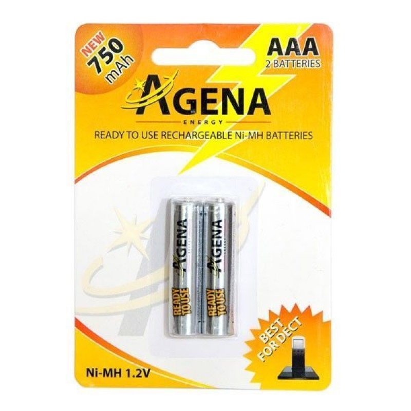 BATERIJE PUNJIVE AGENA R3 750mAh AAA 2kom