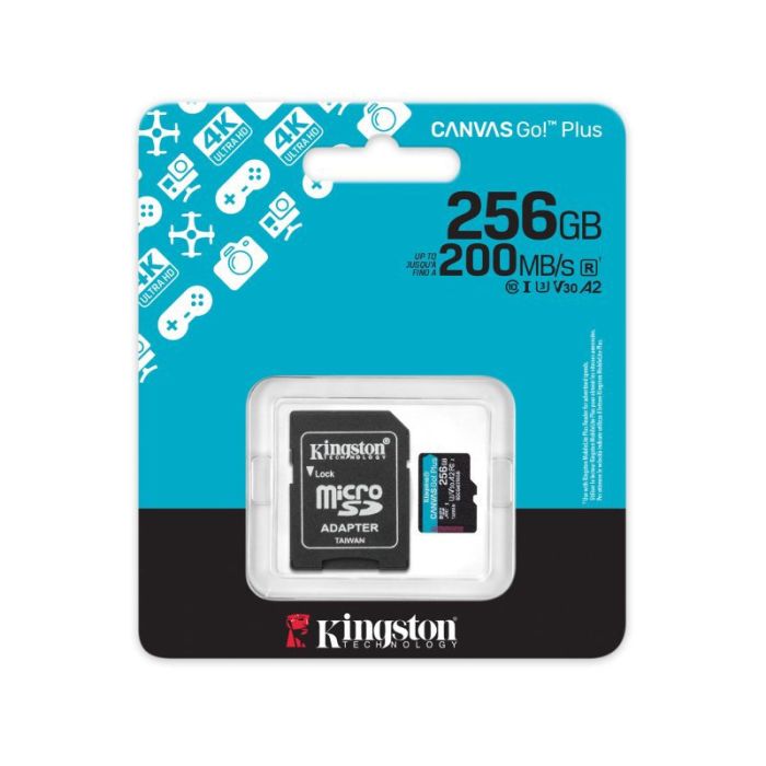 Memorijska kartica U3 V30 microSDXC 256GB Canvas Go Plus 200MB/s A2 + adapter SDCG4/256GB