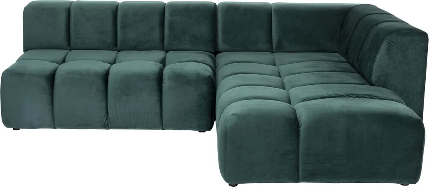 Ugaona sofa Belami Velvet Dark Green desna 265cm