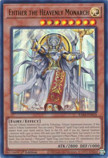 Ehther the Heavenly Monarch - RA04-EN018-UR - (V.2 - Ultra Rare) 1st Edition