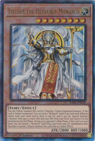 Ehther the Heavenly Monarch - RA04-EN018-UTR - (V.7 - Ultimate Rare) 1st Edition