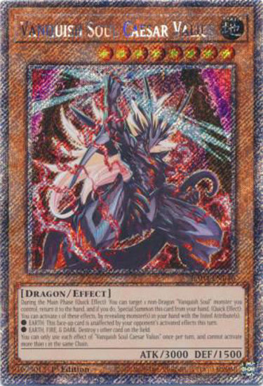 Vanquish Soul Caesar Valius - RA04-EN046-PSR - (V.4 - Platinum Secret Rare) 1st Edition