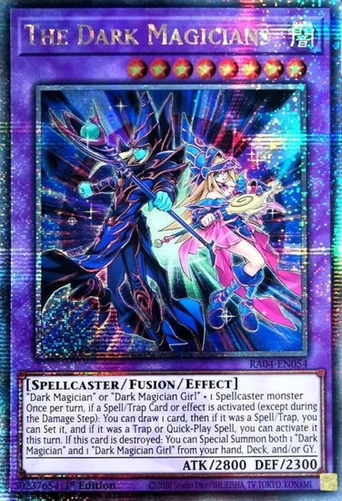 The Dark Magicians - RA04-EN054-QCR - (V.5 - Quarter Century Secret Rare) 1st Edition