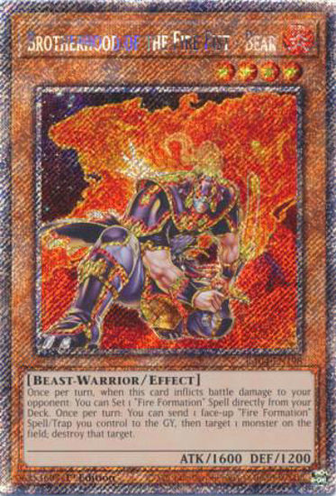 Brotherhood of the Fire Fist - Bear - RA04-EN198-QCR - (V.5 - Quarter Century Secret Rare) 1st Edition