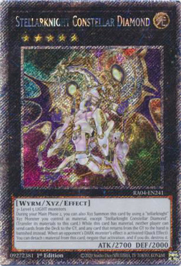 Stellarknight Constellar Diamond - RA04-EN241-PSR - (V.4 - Platinum Secret Rare) 1st Edition