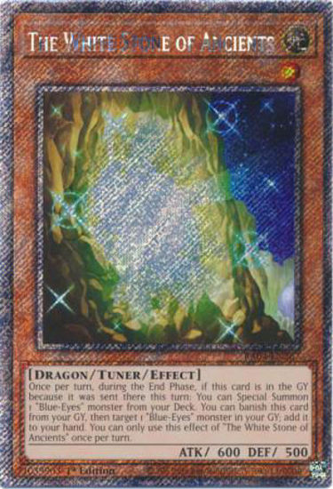 The White Stone of Ancients - RA04-EN267-PSR - (V.4 - Platinum Secret Rare) 1st Edition