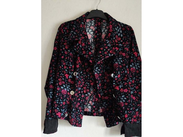 NOV Vintage unikatni blejzer vel.M Od cvetnog somota, s