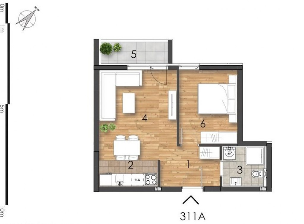 NOVI SAD - TELEP - 43. 74 m2