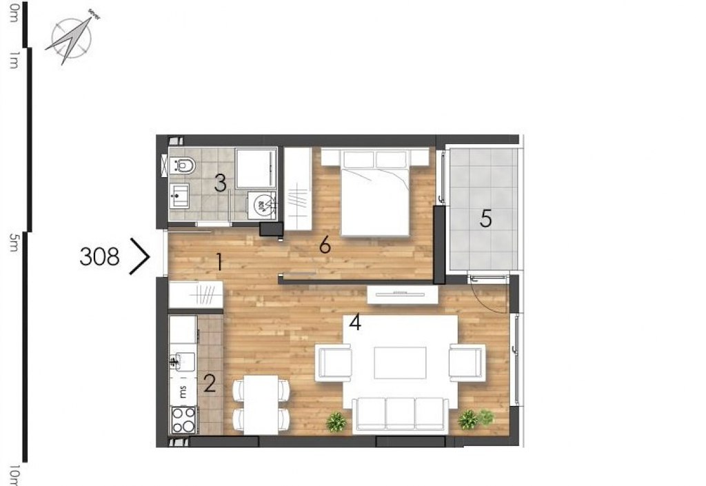 NOVI SAD - TELEP - 43. 38 m2
