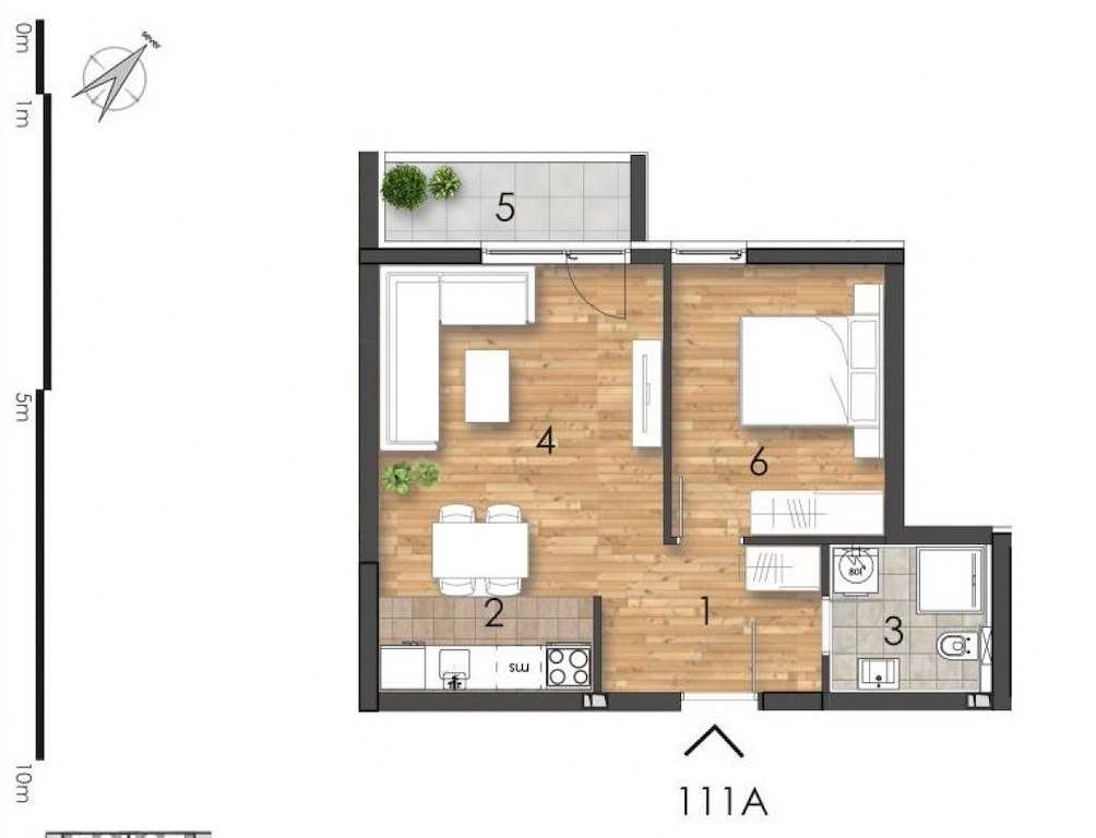 NOVI SAD - TELEP - 43. 74 m2