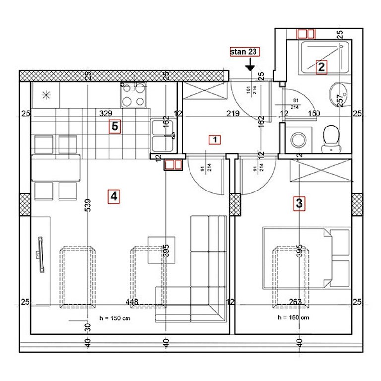 NOVI SAD - PODBARA - 39. 44 m2