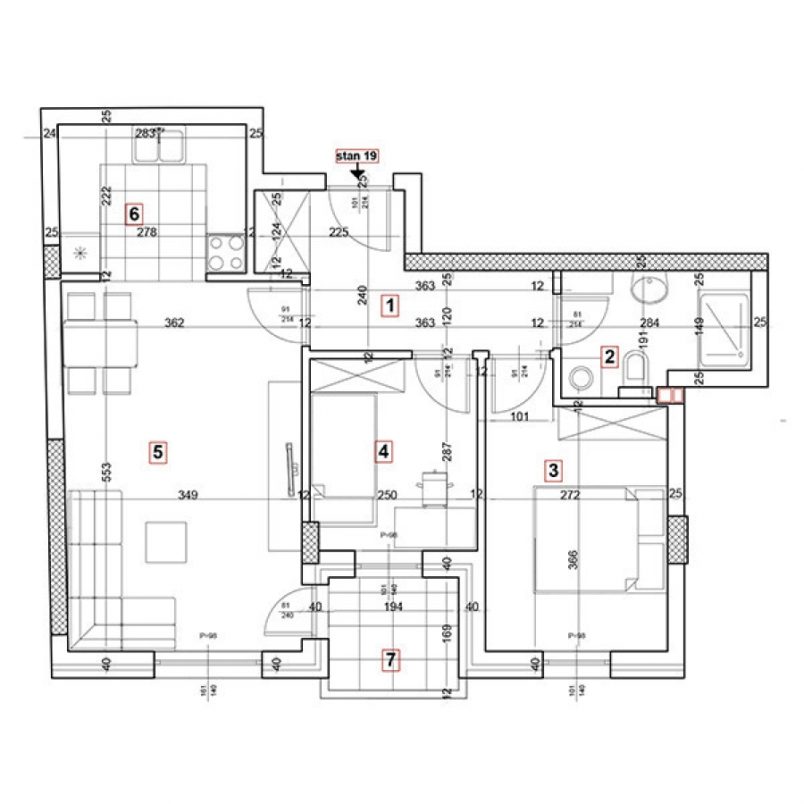 NOVI SAD - PODBARA - 56. 61 m2