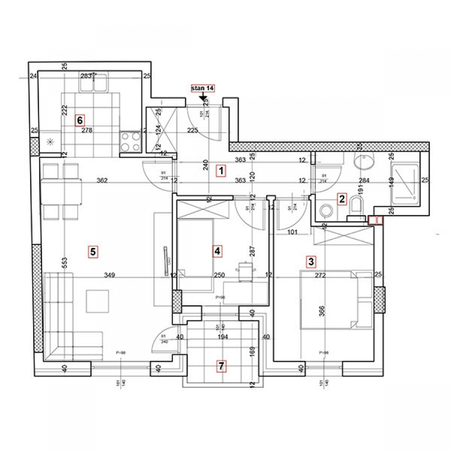 NOVI SAD - PODBARA - 56. 61 m2