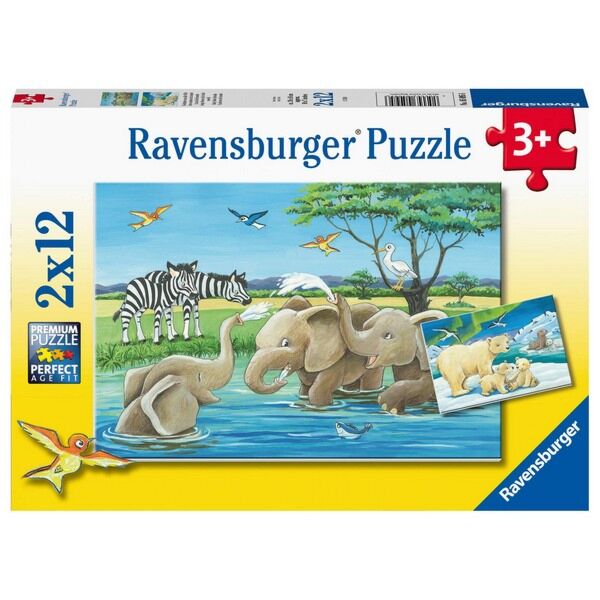 Ravensburger puzzle- Safari životinje i mladunci RA05095