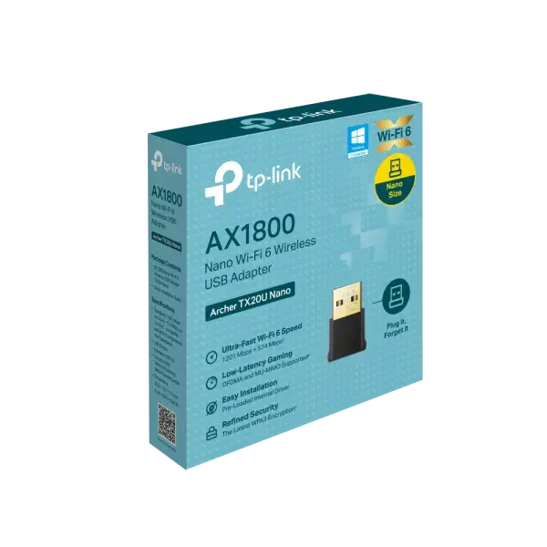 LAN MK TP-Link Archer TX20U, NANO AX1800 WiFi, dual band, USB