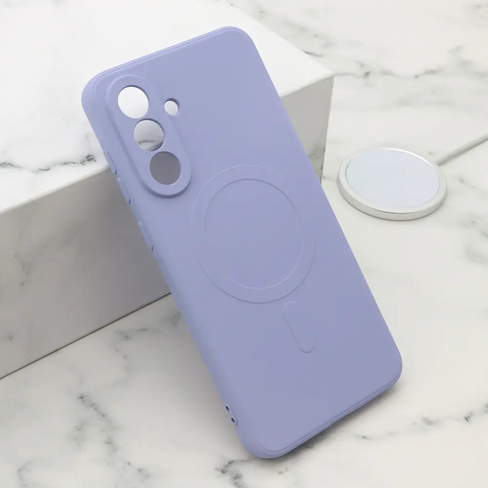Maska za Samsung Galaxy A36 5G VELVET TOUCH MagSafe ljubicasta