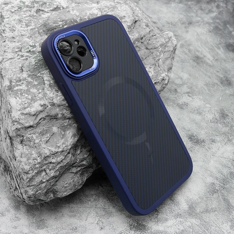Zastitna maska (futrola) CARBON MagSafe - iPhone 11 (6.1) plava (small camera) (MS)