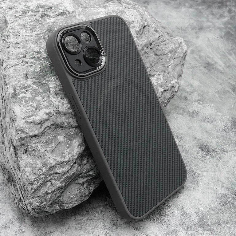Zastitna maska (futrola) CARBON MagSafe - iPhone 14 (6.1) siva (small camera) (MS)