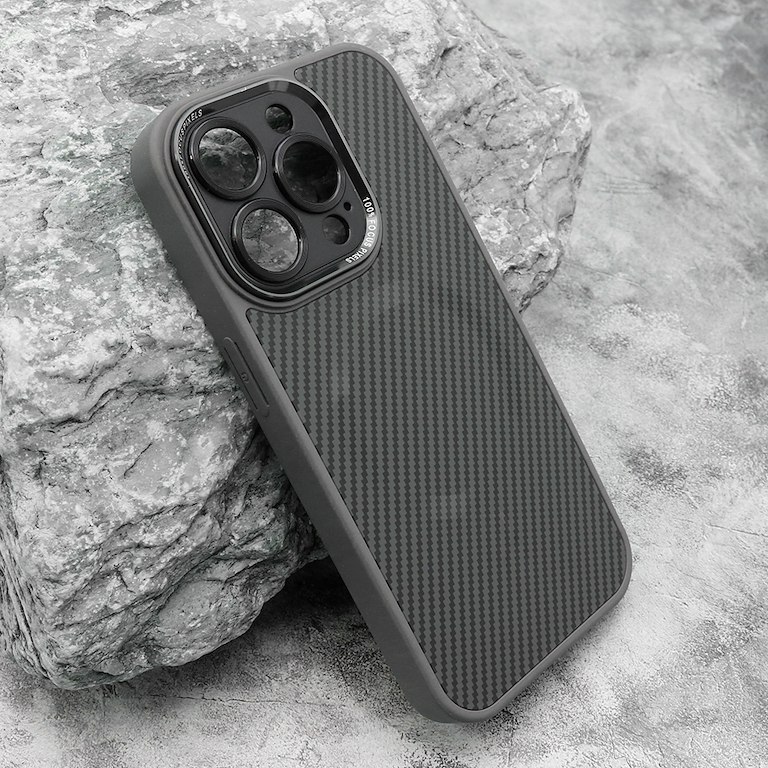 Zastitna maska (futrola) CARBON MagSafe - iPhone 15 Pro (6.1) siva (small camera) (MS)