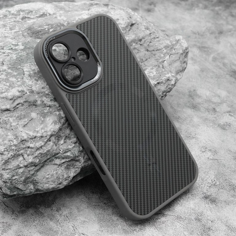 Zastitna maska (futrola) CARBON MagSafe - iphone 16 (6.1) siva (small camera) (MS)