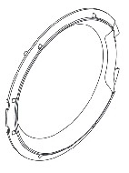 okvir vrata ELECTROLUX AEG ZANUSSI srednji 140110016023 - 140110016023